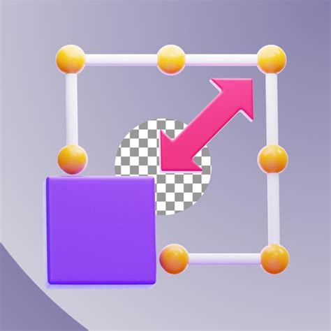 Premium Psd Resize Tool In 3d Illustration