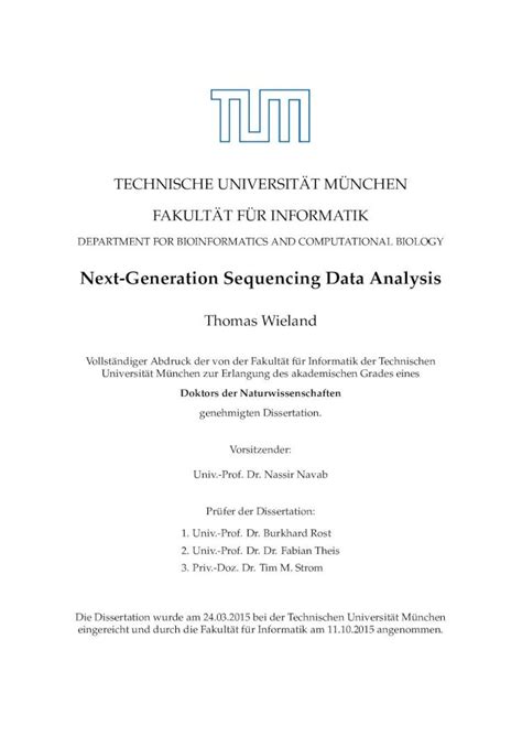 Pdf Next Generation Sequencing Data Analysis Tummediatum Ub Tum De Doc 1244253 1244253 Pdf