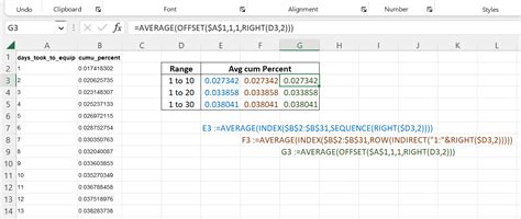 Averages For Range Of Values In Excel Stack Overflow