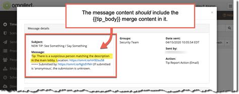 Tip Reporting Viewing Tip Report Events In The Timeline Omnilert