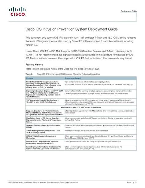 Pdf Cisco Ios Intrusion Prevention System Deployment Guidecisco Ios Intrusion Prevention