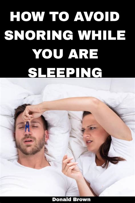 HOW TO AVOID SNORING WHILE YOU ARE SLEEPING Solution To Snoring EBook Brown Donald Amazon