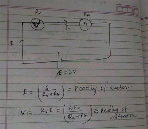 An Ammeter And A Voltmeter Are Connected In Series To A Battery With An En Are Connected In