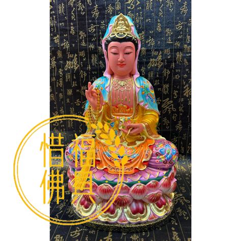 【惜福佛俱】一尺三 手工樟木雕刻 觀音樟木 神尊 樟木金尊 樟木觀音 觀音菩薩 蝦皮購物