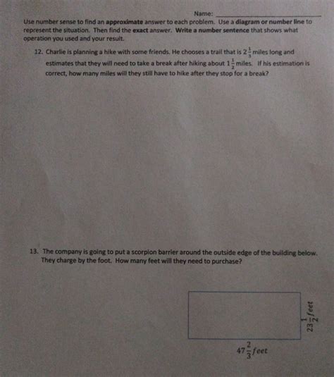 Solved Name Use Number Sense To Find An Approximate Answer Chegg Com