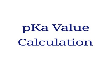 pka value calculation