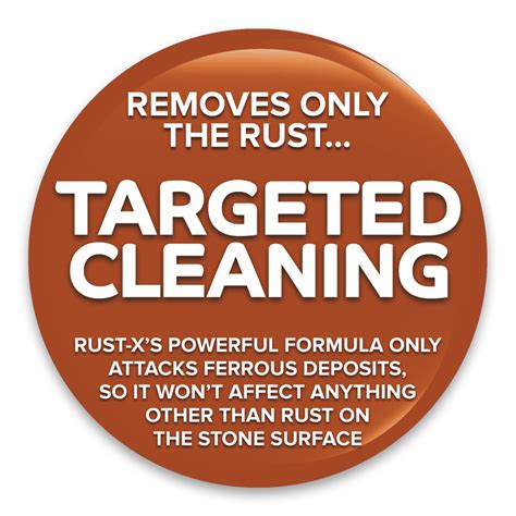 Rust X Rust Remover Non Acid Power Eliminates Rust Marks From Stone