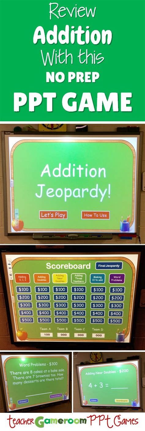 Addition Powerpoint Game Powerpoint Games Math Facts Math Resources