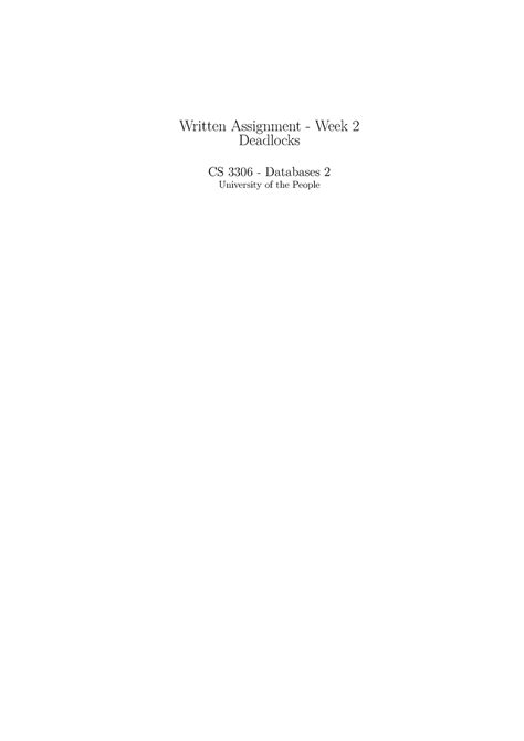Wa2 Written Assignment For The Unit 2 Written Assignment Week 2