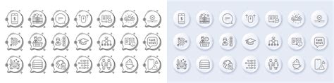 Restroom Target And Coffee Cup Line Icons For Web App Printing Line