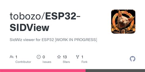 GitHub Tobozo ESP32 SIDView SidWiz Viewer For ESP32 WORK IN PROGRESS