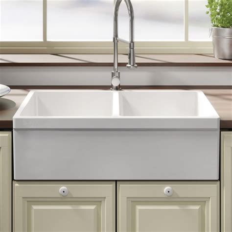 Lavello Cucina 2 Vasche Ceramica Bianca O Colorata Q532 Simas