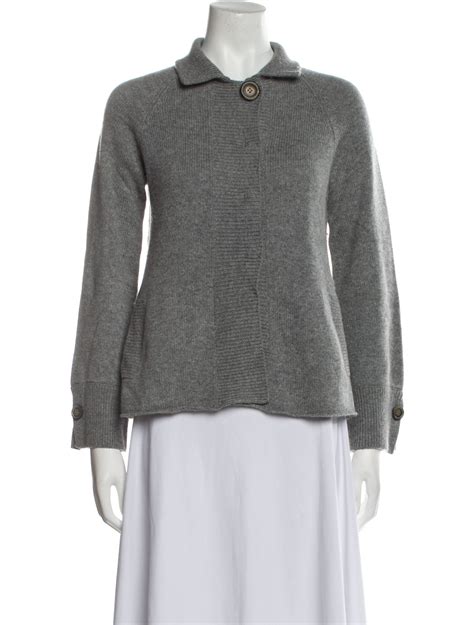 Brunello Cucinelli Cashmere Sweater Grey Knitwear Clothing