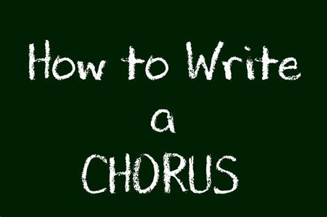 How To Write A Chorus Song Pioneer