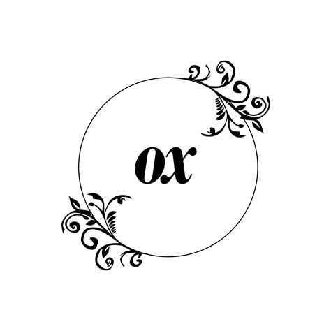 Initial Ox Logo Monogram Letter Feminine Elegance 13926677 Vector Art