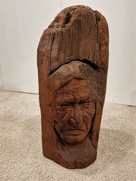 Beautiful Native American Wood Carving Folk Art Hand Carved Etsy