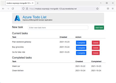 Tutorial Aplicación Web De Nodejs Y Mongodb En Azure