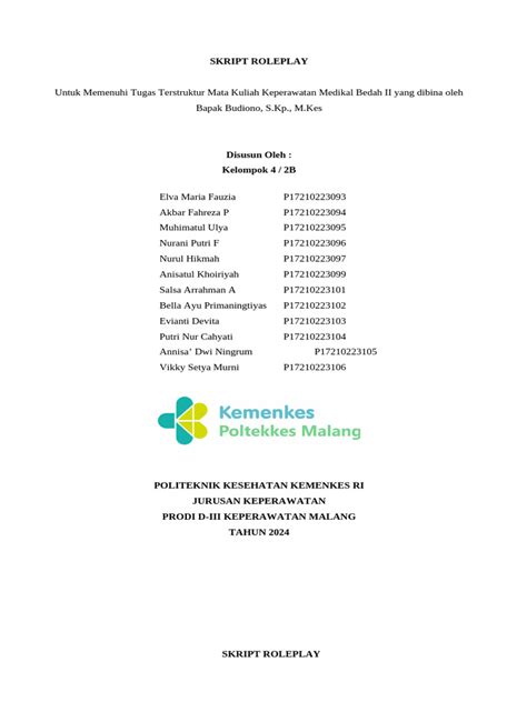 2b Kelompok 4 Skript Roleplay Fix Pdf