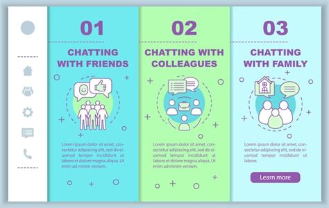 Premium Vector Tutorial Screen Page Template Of Chat Messaging App