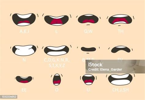 입과 입술 표정을 말하는 만화 만화 캐릭터 애니메이션을 위한 입술을 말하는 것입니다 입에 대한 스톡 벡터 아트 및 기타 이미지 입 만화 말하기 Istock