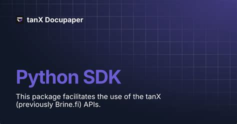Python Sdk Tanx Docupaper