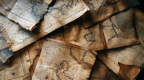 Ancient Map Wallpaper Premium Ai Generated Image