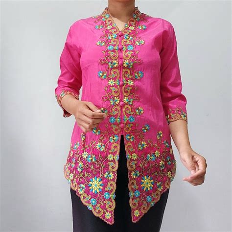 Jual Kebaya Wanita Warna Pink Fanta New Shopee Indonesia