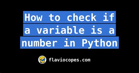 How To Check If A Variable Is A Number In Python