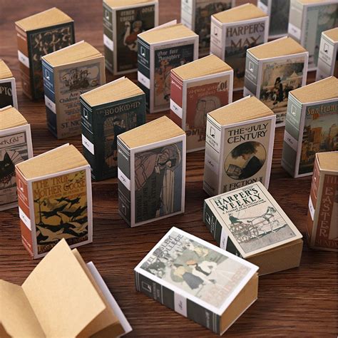 Jual Vintage Book Shape Memo Pads Mini Tearable Writing Paper Message Note Pads Kawaii