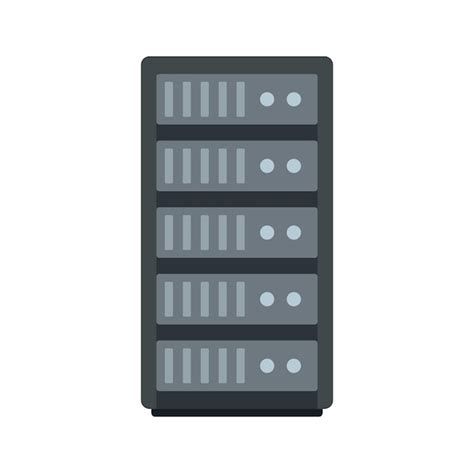 premium vector storage data cloud server icon flat illustration of