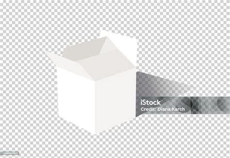 흰색 배경 배달 상자에 격리 된 하나의 연속 라인 판지 패키지 상자 벡터 라인 아이콘 흰색 골판지 상자 벡터 일러스트레이션 3차원 형태에 대한 스톡 벡터 아트 및 기타