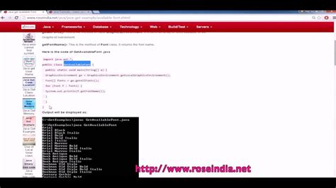 How To Get Available Fonts In Java Youtube