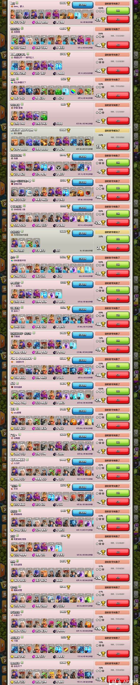 部落冲突coc 分享11本阵型：3800杯几乎不会被三星平推，防雷龙，防天女矿猪，可冲杯 哔哩哔哩