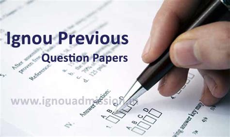 Ignou Previous Year Question Papers Ignouadmission In
