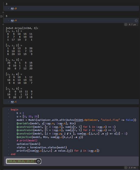 Constraints Not Being Satisfied While Using Vector Elements As Rhs