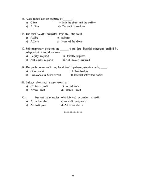 Auditing Question Paper Docx
