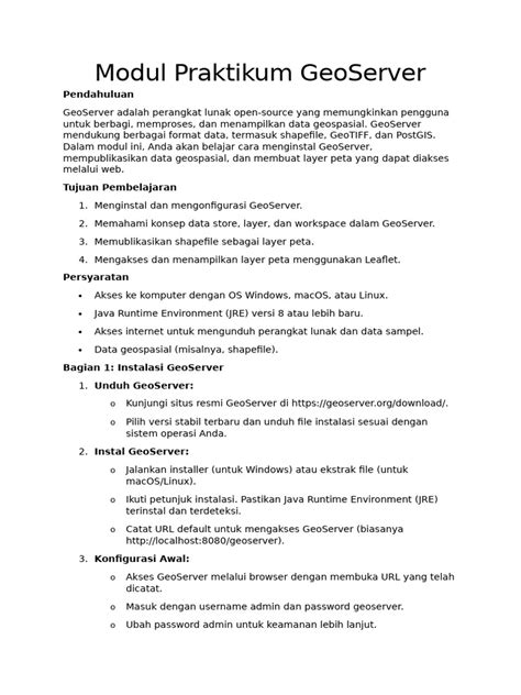 Praktikum Geoserver Pdf