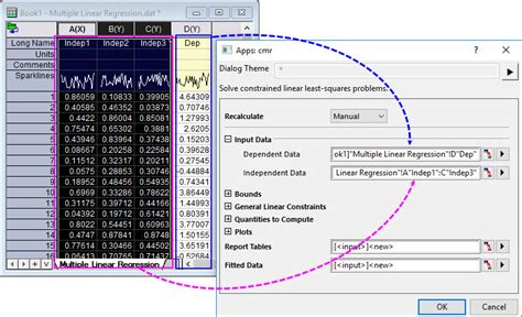 Help Online Apps Constrained Multiple Regression Pro
