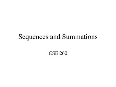 PPT Sequences And Summations PowerPoint Presentation Free Download ID