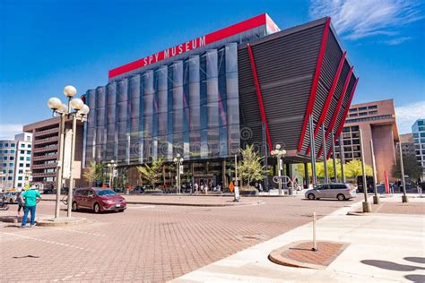 Colorful Building Of The International Spy Museum In Washington Dc