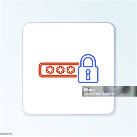 흰색 배경에서 격리된 줄 암호 보호 및 안전 액세스 아이콘입니다 아이콘을 잠급합니다 보안 안전 보호 개인 정보 보호 개념 다채로운 개요 개념 벡터 0명에 대한 스톡 벡터