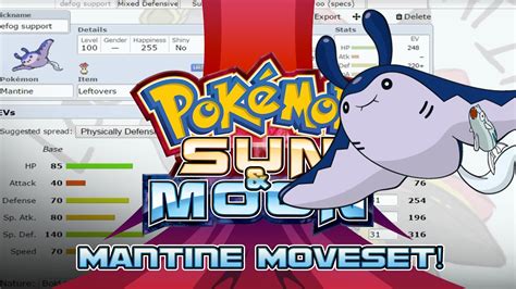 Mantine Moveset Guide How To Use Mantine Pokemon Sun And Moon W
