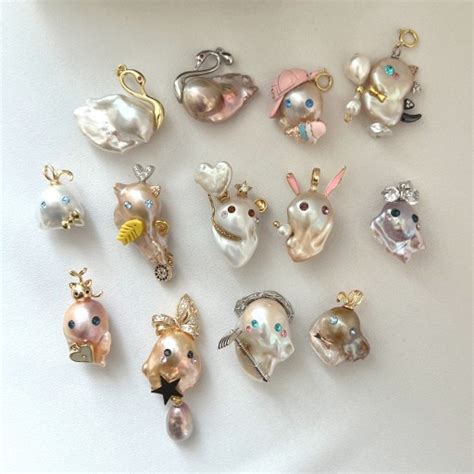 펄베리 바로크진주 귀여미 펜던트 브로치 수공예 담수바로크진주 위시버킷