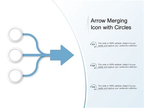 Arrow Merging Icon With Circles Powerpoint Templates Designs Ppt Slide Examples