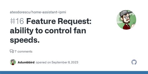 Feature Request Ability To Control Fan Speeds · Issue 16