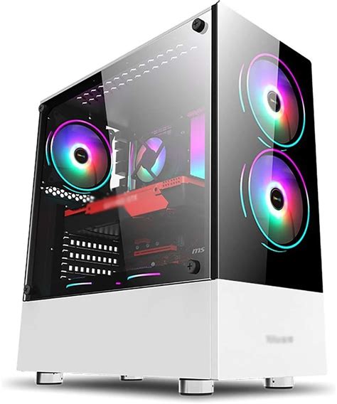 Buy HDYD ATX Case Mid Tower Desktop Computer Gaming Case USB Ports Tempered Glass Panel RGB