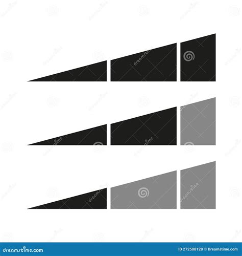 Level Progress Indicator Icons Progress Indicator Triangles Vector