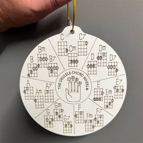 Ukelele Chords Wooden Musician Wheel Etsy