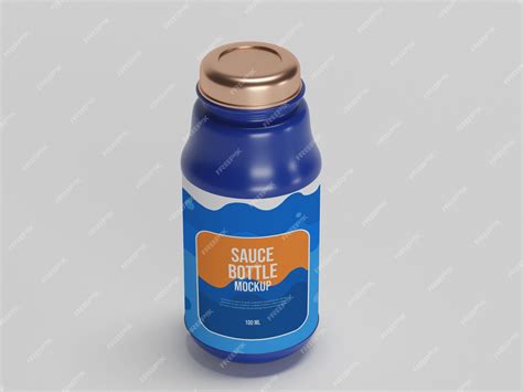 Premium Psd Sauce Bottle Mockup