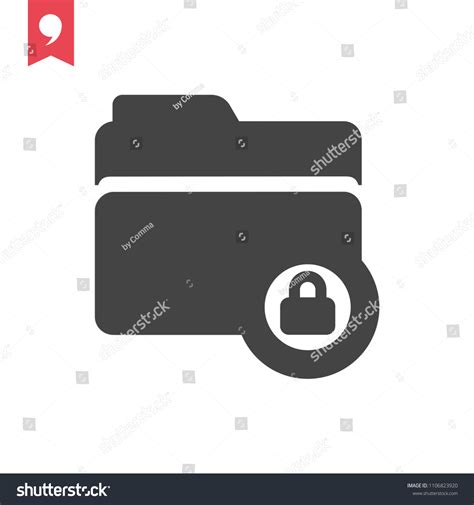 Lock Folder Icon Stock Vector Royalty Free Shutterstock